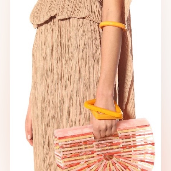 cult gaia | Jewelry | Cult Gaia Cleo Bangle Set Of 3 Orangeyellow | Poshmark